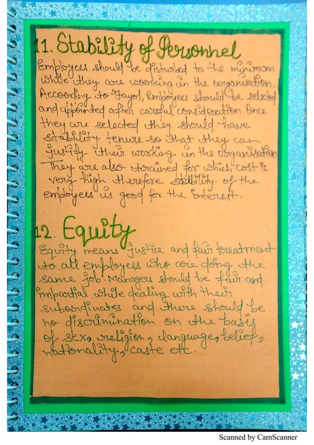 Principles of management - 1 Business Studies Project Class 12 | PDF