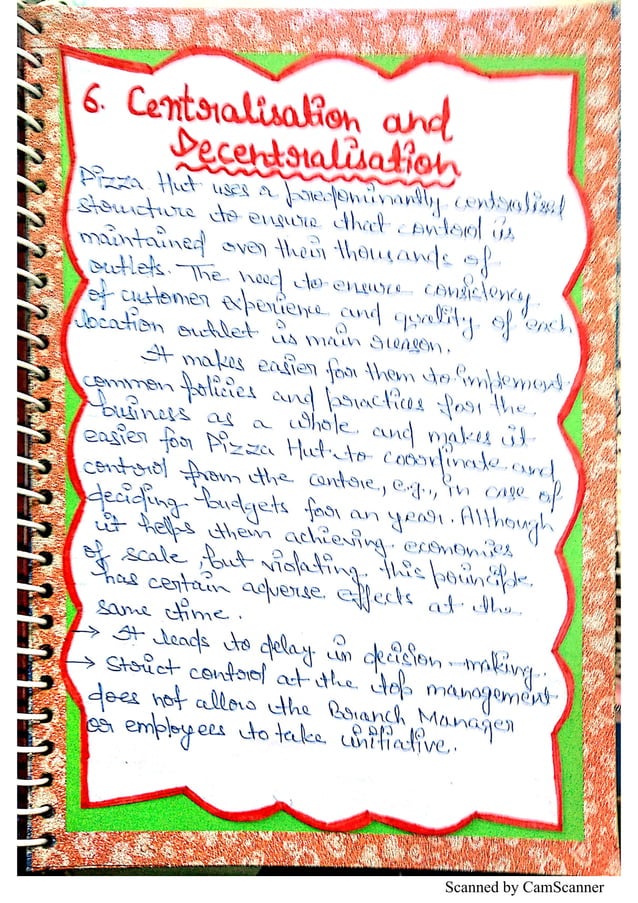 Principles of management - 1 Business Studies Project Class 12 | PDF