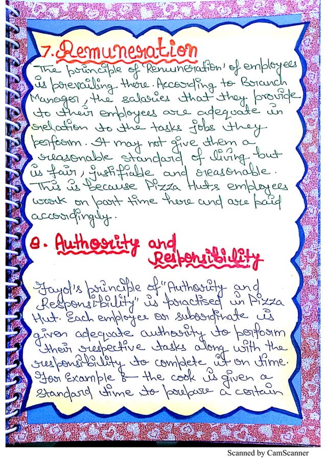 Principles of management - 1 Business Studies Project Class 12 | PDF