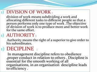 PRINCIPLES OF MANAGEMENT by Henry fayol | PPT