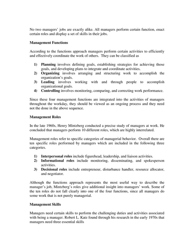 Principles of management_notes | PDF