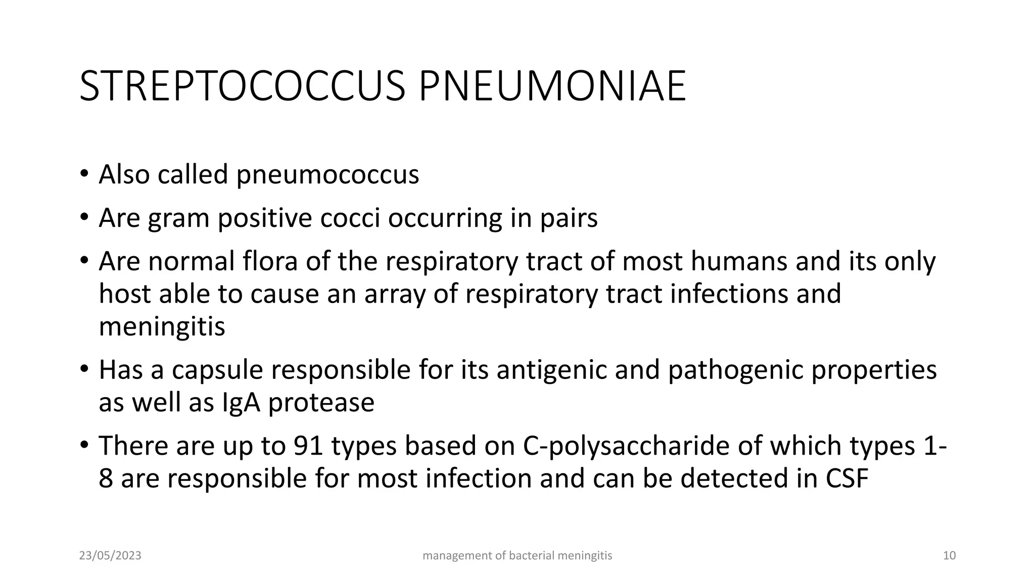 Principles of Management of Bacterial Meningitis.pptx