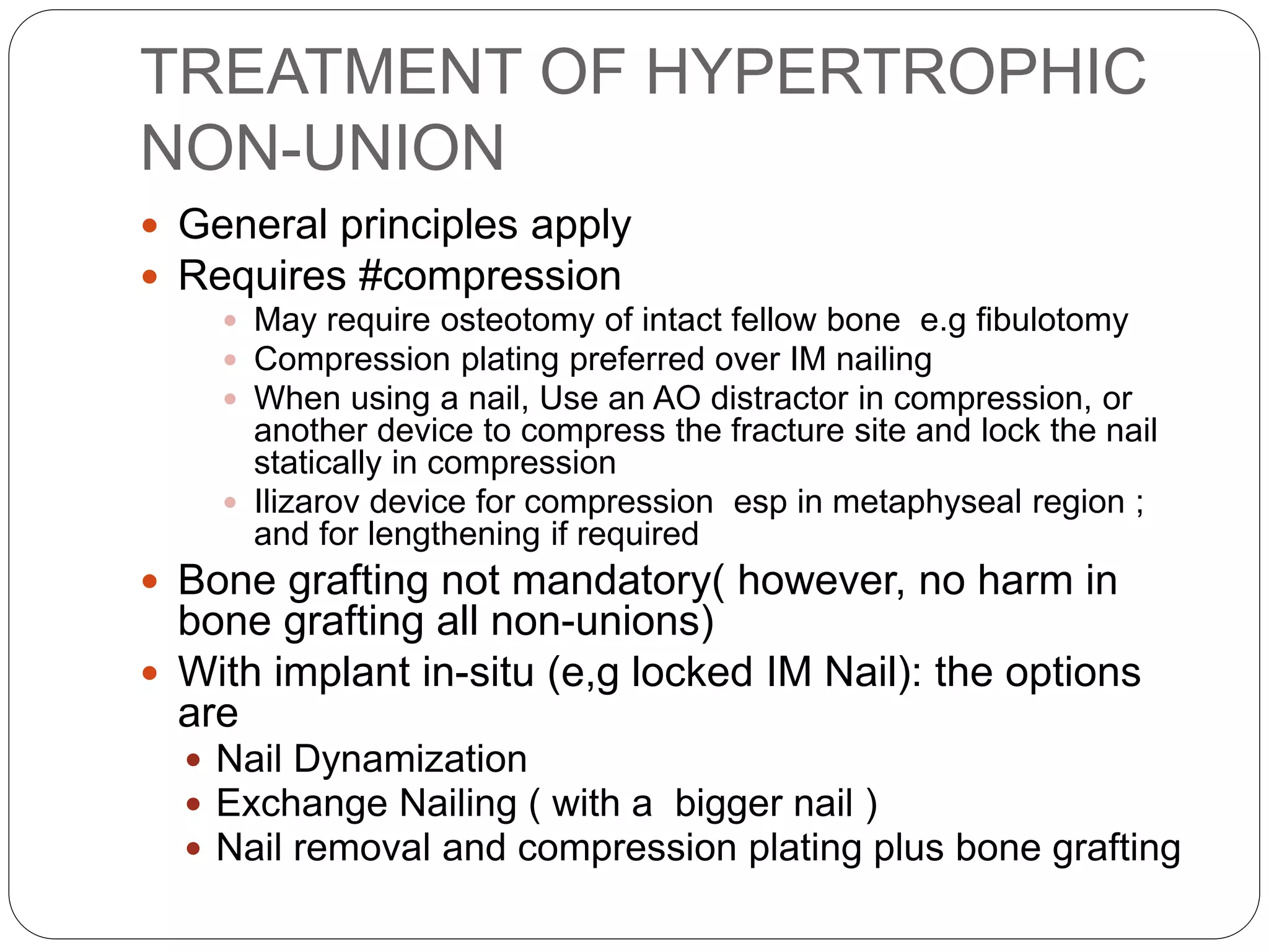 Principles of management of fracture non union | PPTX