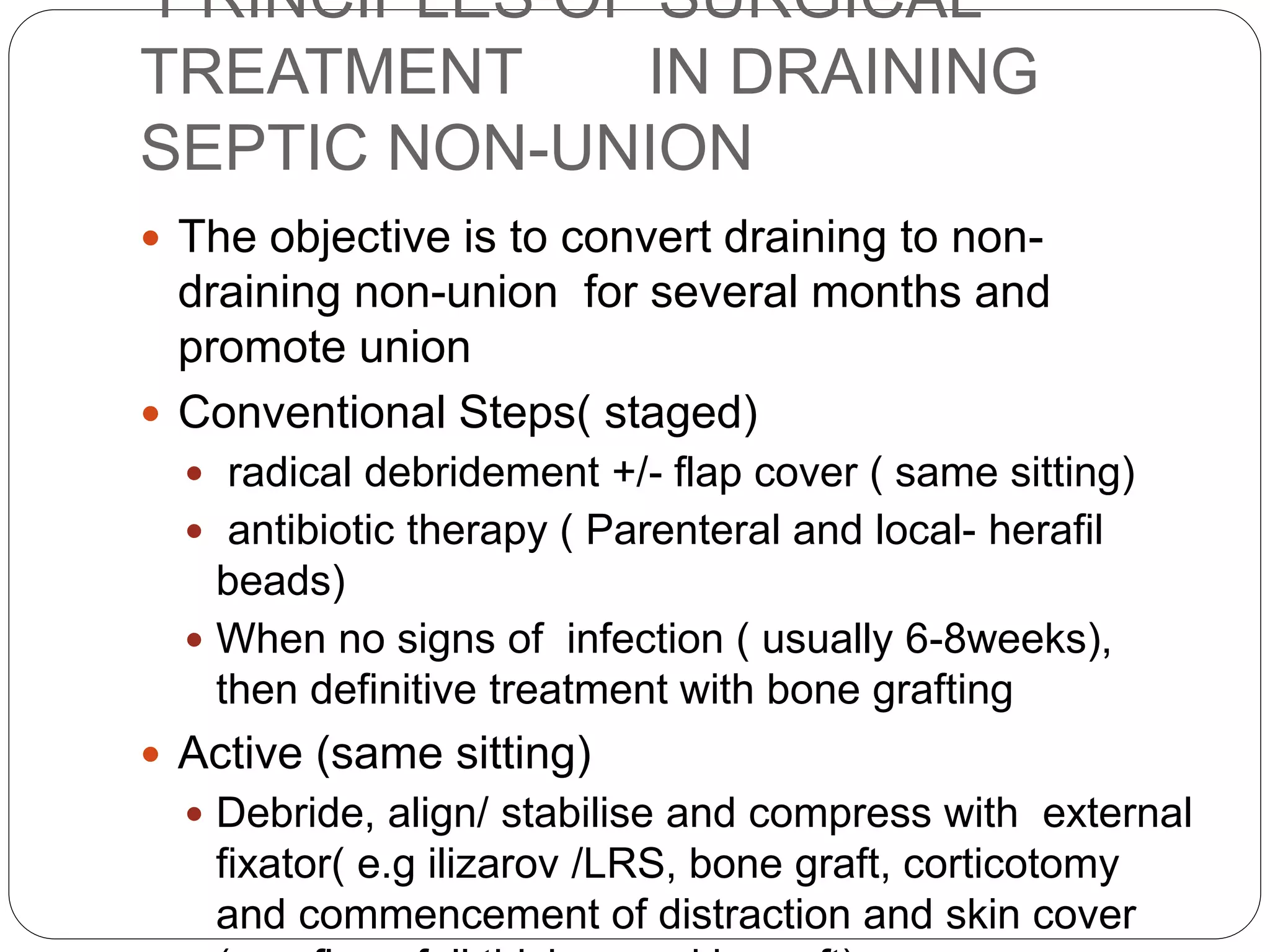 Principles of management of fracture non union | PPTX