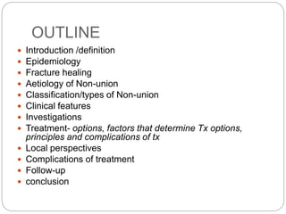 Principles of management of fracture non union | PPTX
