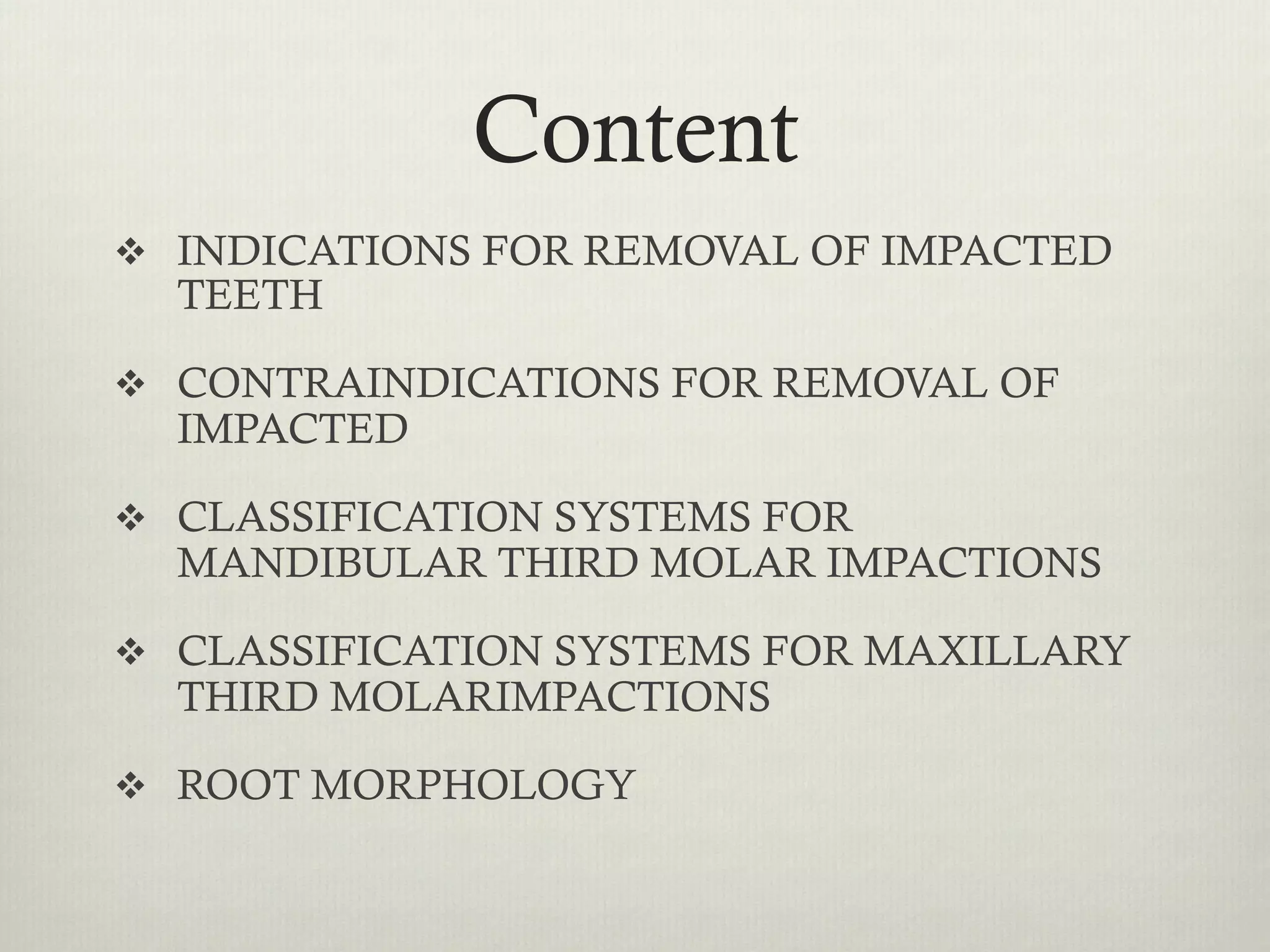 Principles of Management of Impacted Teeth Part I | PDF