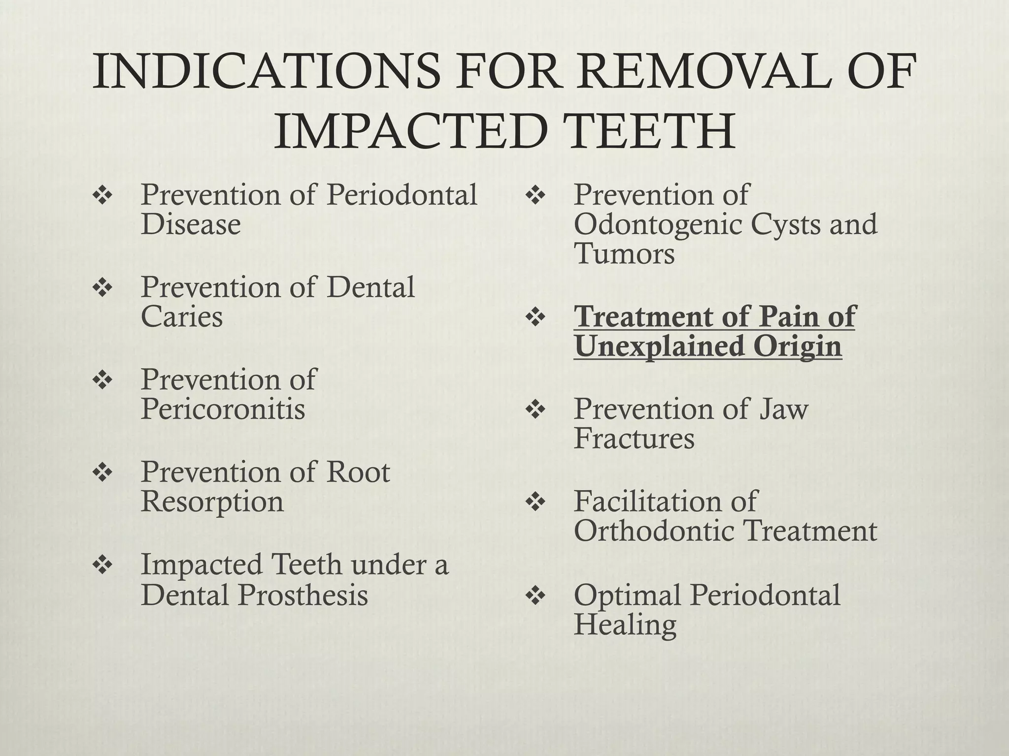 Principles of Management of Impacted Teeth Part I | PDF