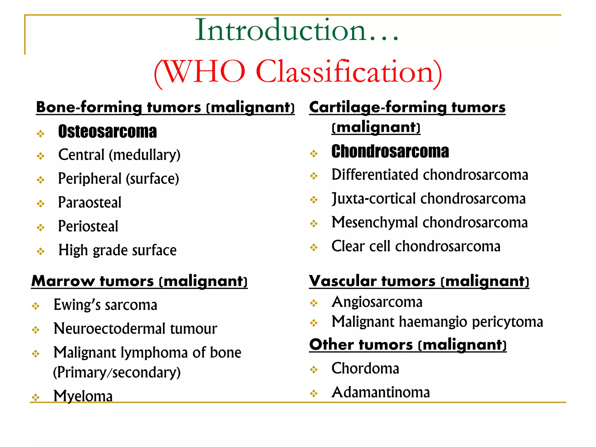 Principles of management of malignant bone tumours | PPTX