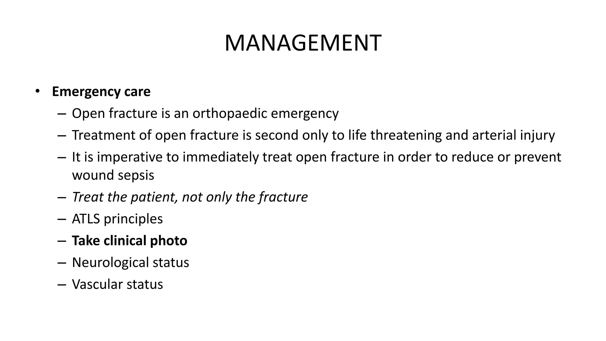Principles of management of open fracture | PPTX