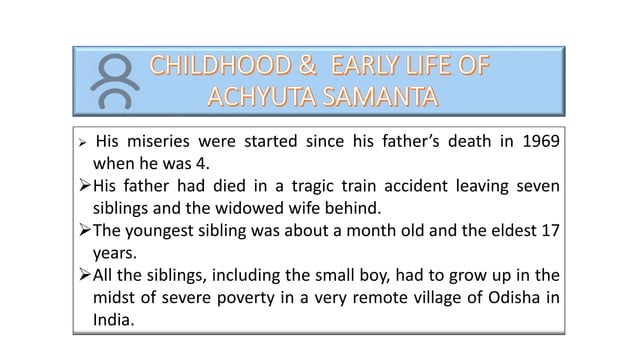 Presentation on the life history of a successful entrepreneur Dr ...