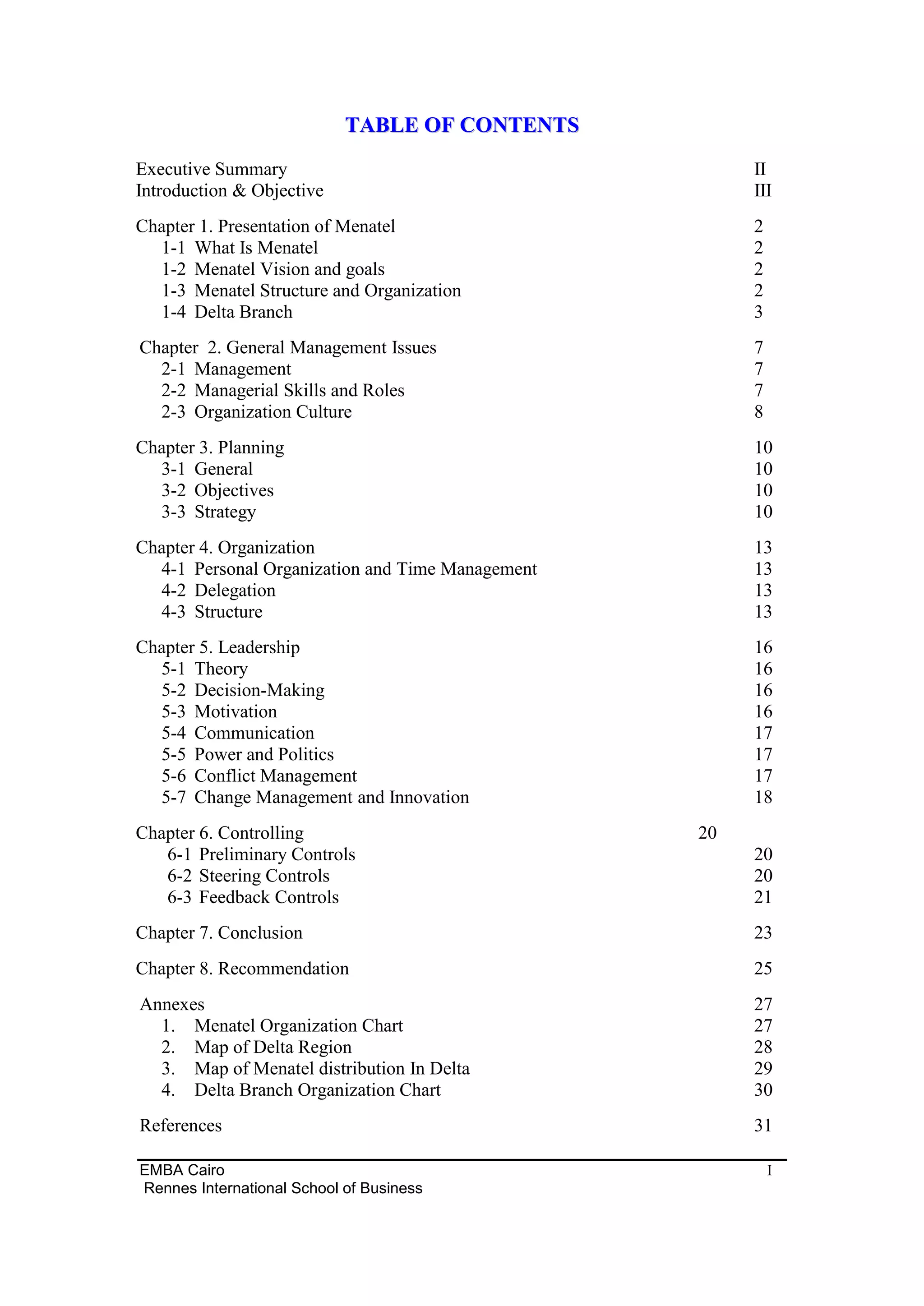 Principles of management report | PDF