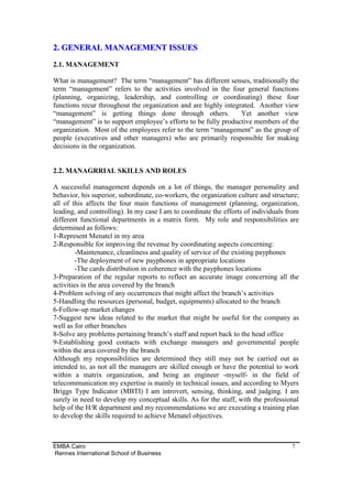 Principles of management report | PDF