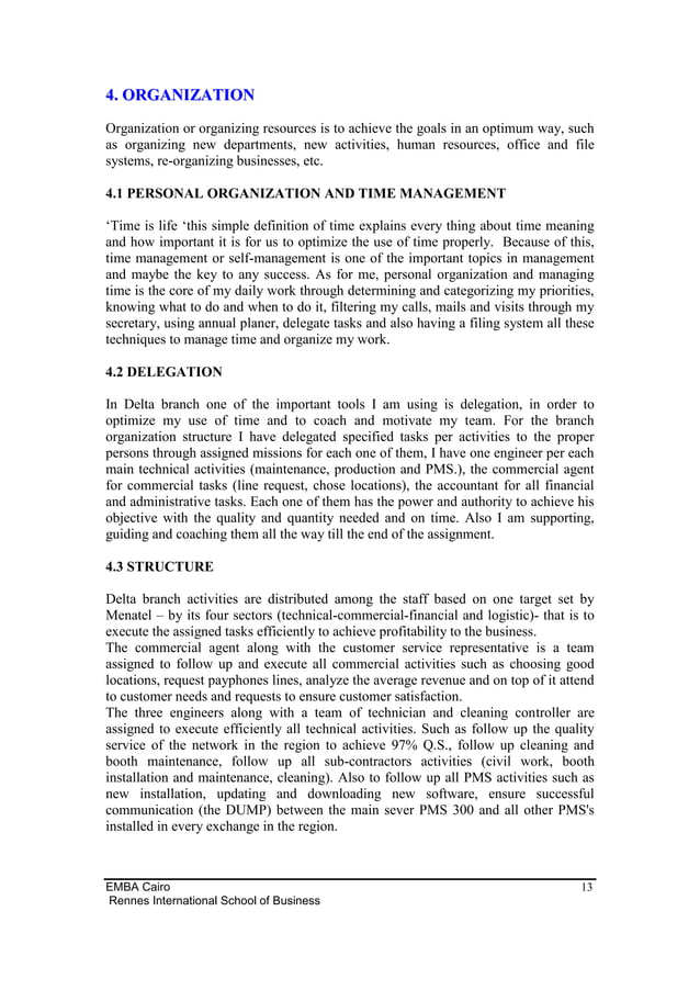 Principles of management report | PDF