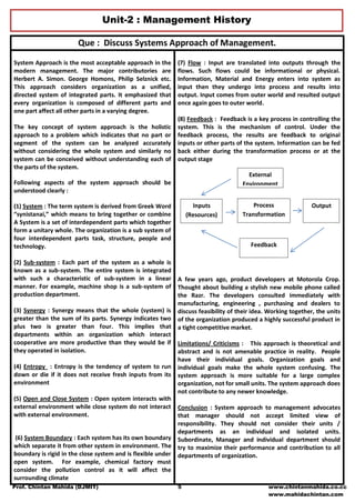 Principles of Management - Short Notes | PDF