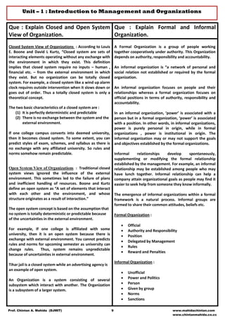 Principles of Management - Short Notes | PDF