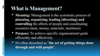 Principles of management – UNIT 1 - TANSCHE | PPTX