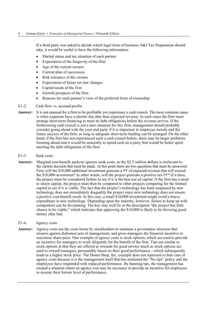 Solutions for Exercises – Principles of Managerial Finance 13th Edition ...
