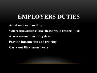 Principles of manual handling | PPTX
