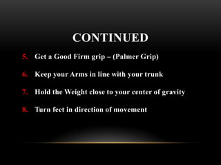 Principles of manual handling | PPTX