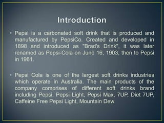 Introduction to Pepsi | PPTX