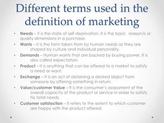 Principles of marketing . ( Part one ) | PPTX