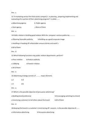 Principles of marketing chapter 15 quiz | PDF