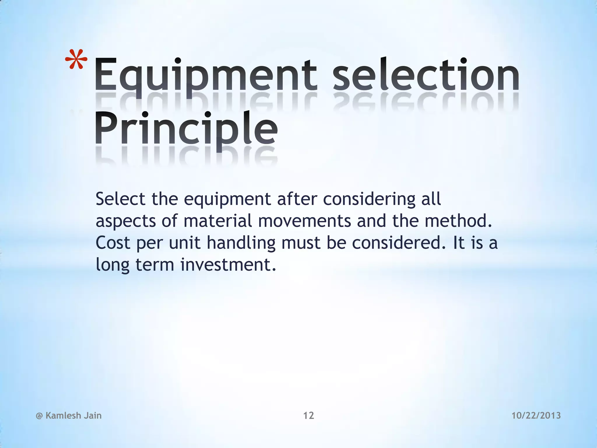 Principle’s of material handling | PPTX