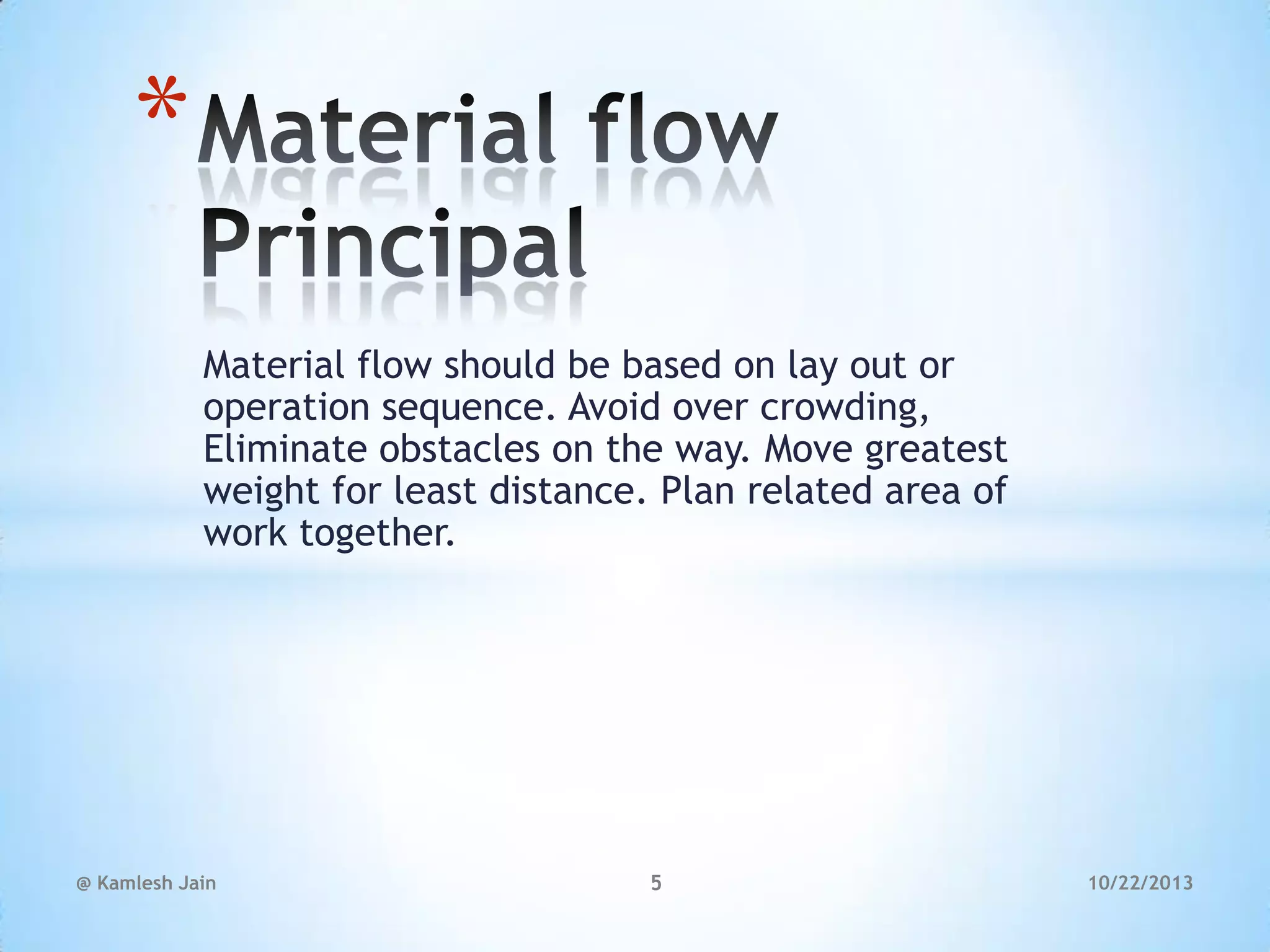 Principle’s of material handling | PPTX