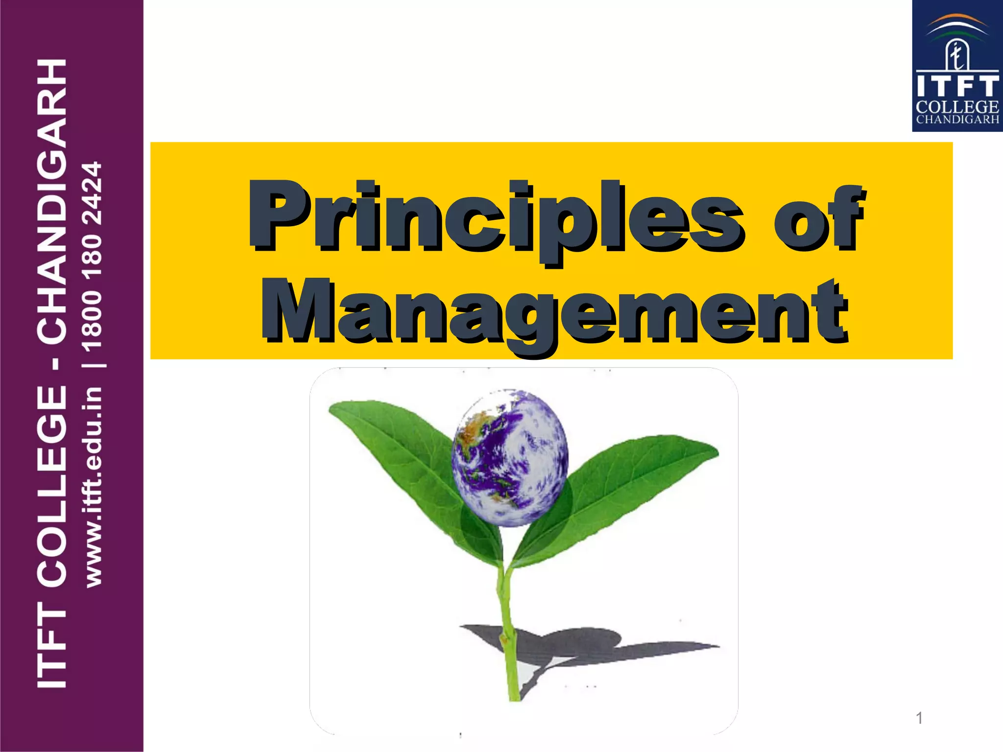 ITFT- Principles of Management | PPT
