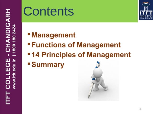 ITFT- Principles of Management | PPT