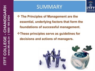 ITFT- Principles of Management | PPT