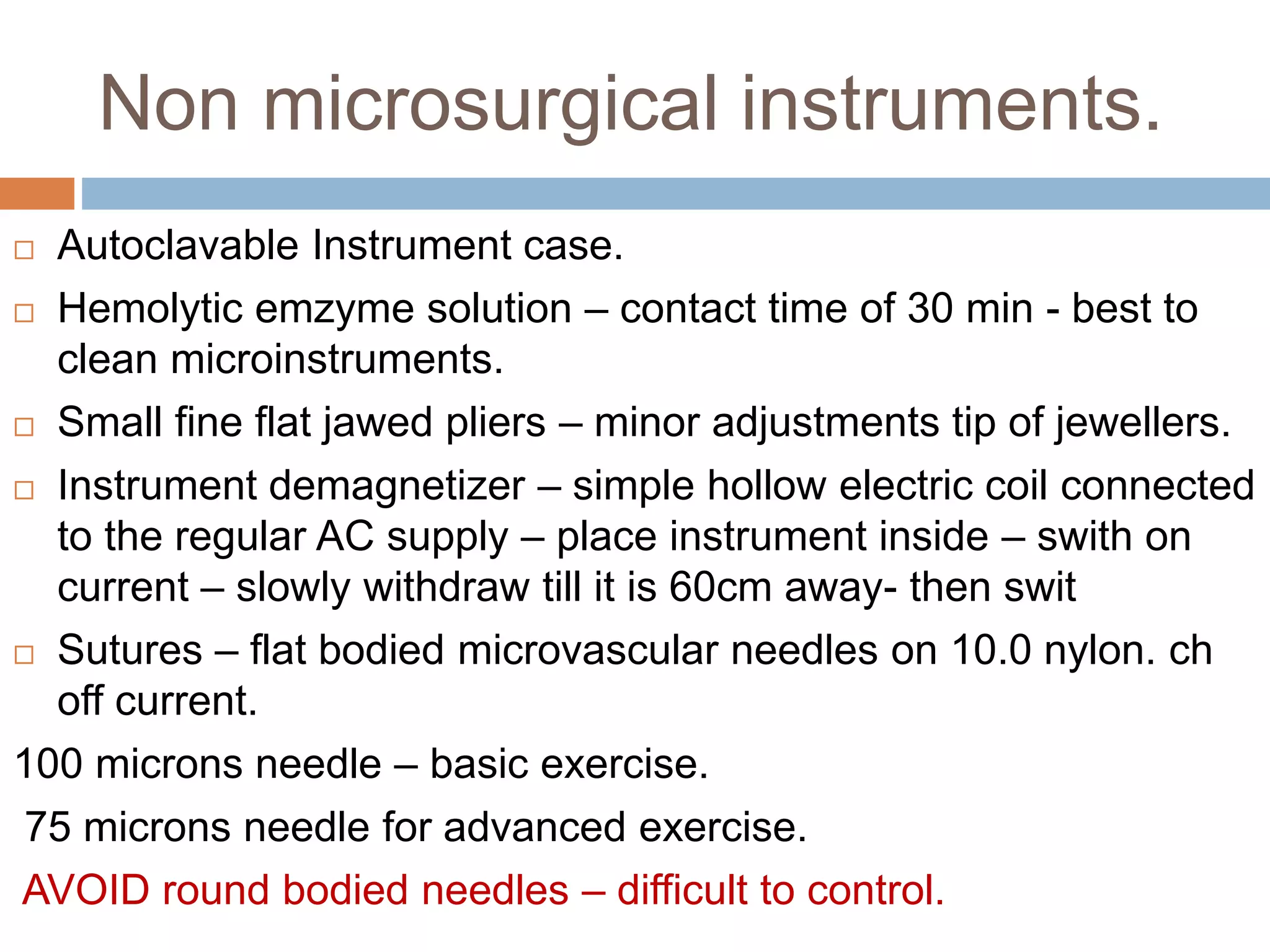 Principles of Microsurgery | PPTX