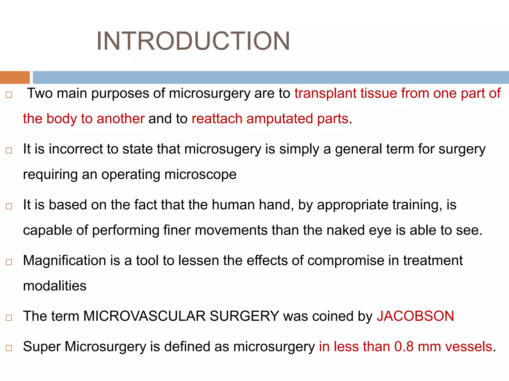 Principles of Microsurgery | PPTX