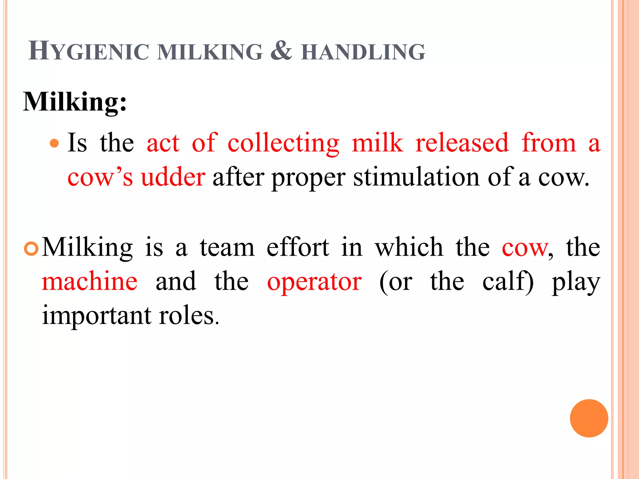 Principles of milking | PDF