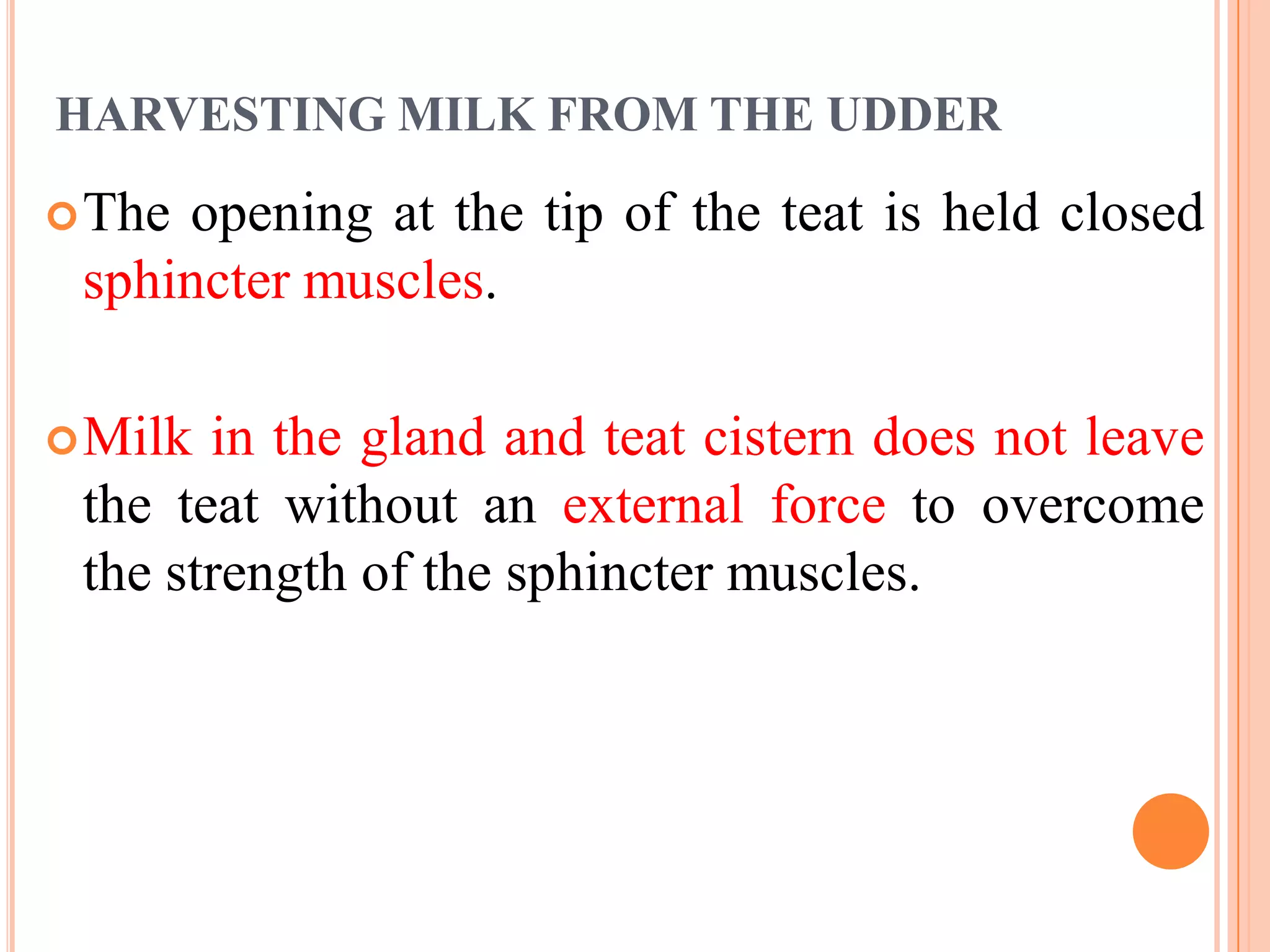 Principles of milking | PDF