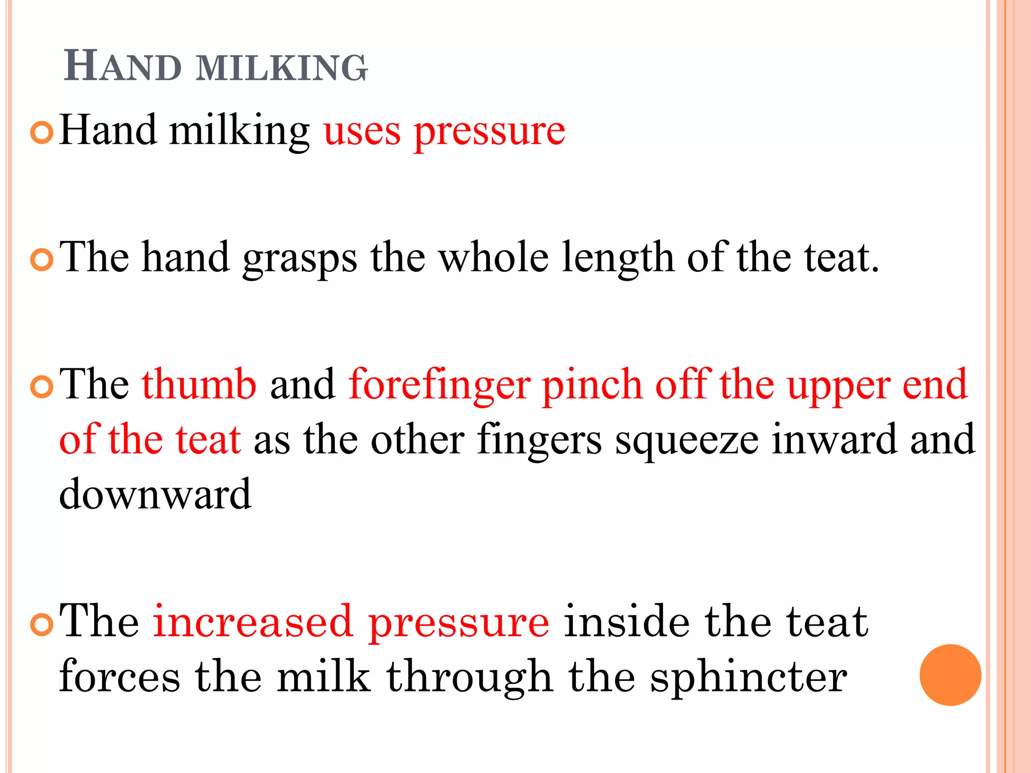 Principles of milking | PDF