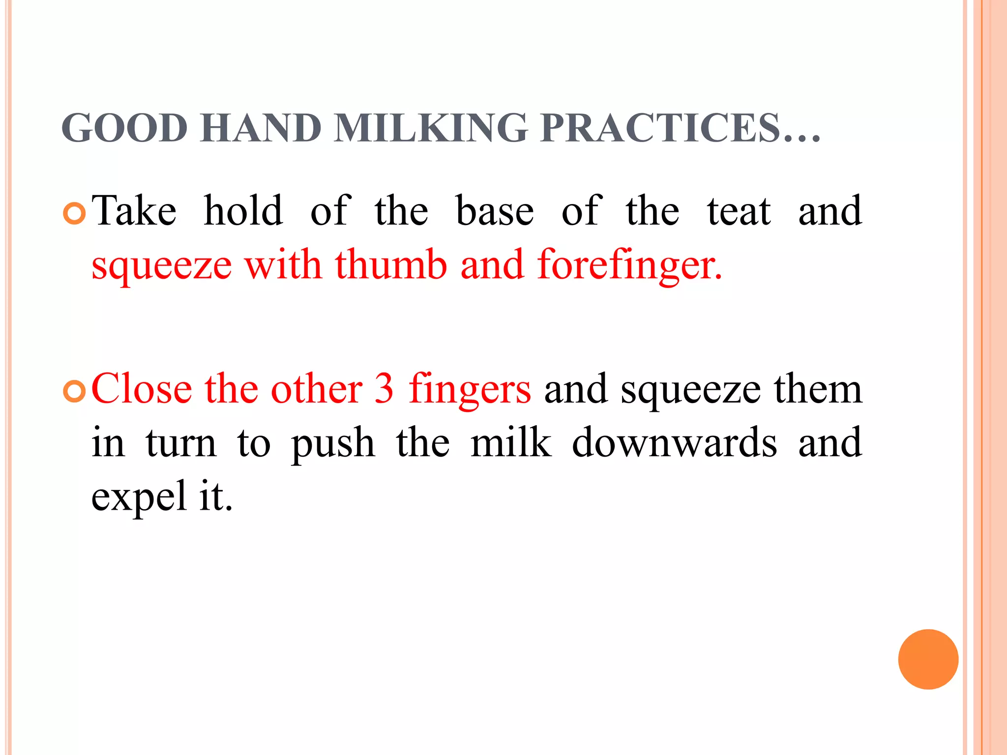 Principles of milking | PDF