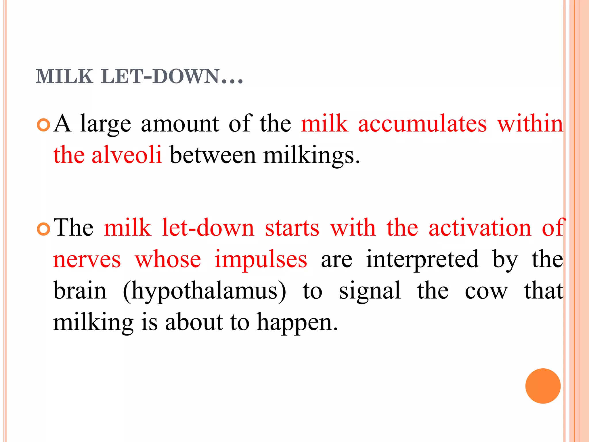 Principles of milking | PDF