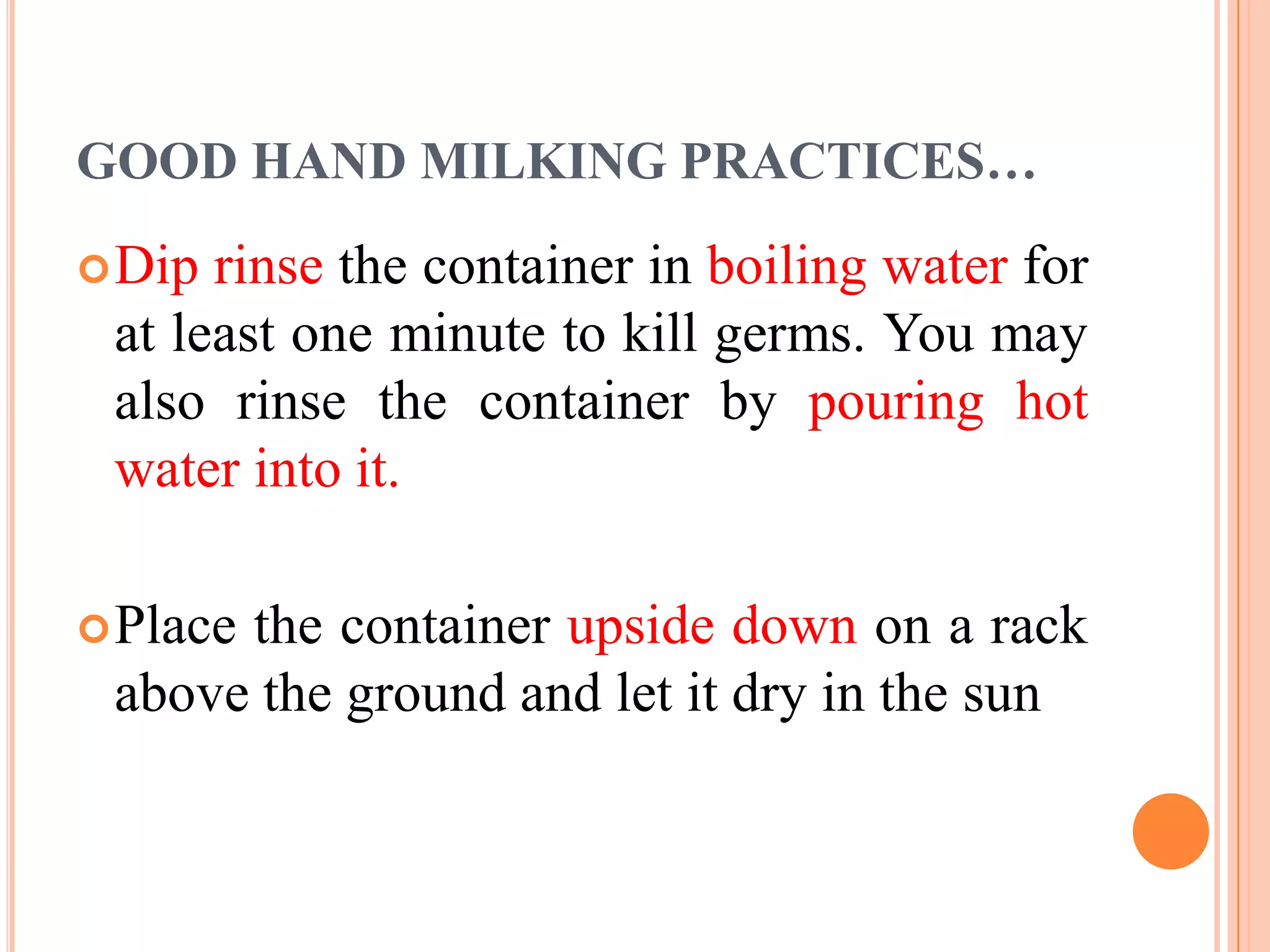 Principles of milking | PDF