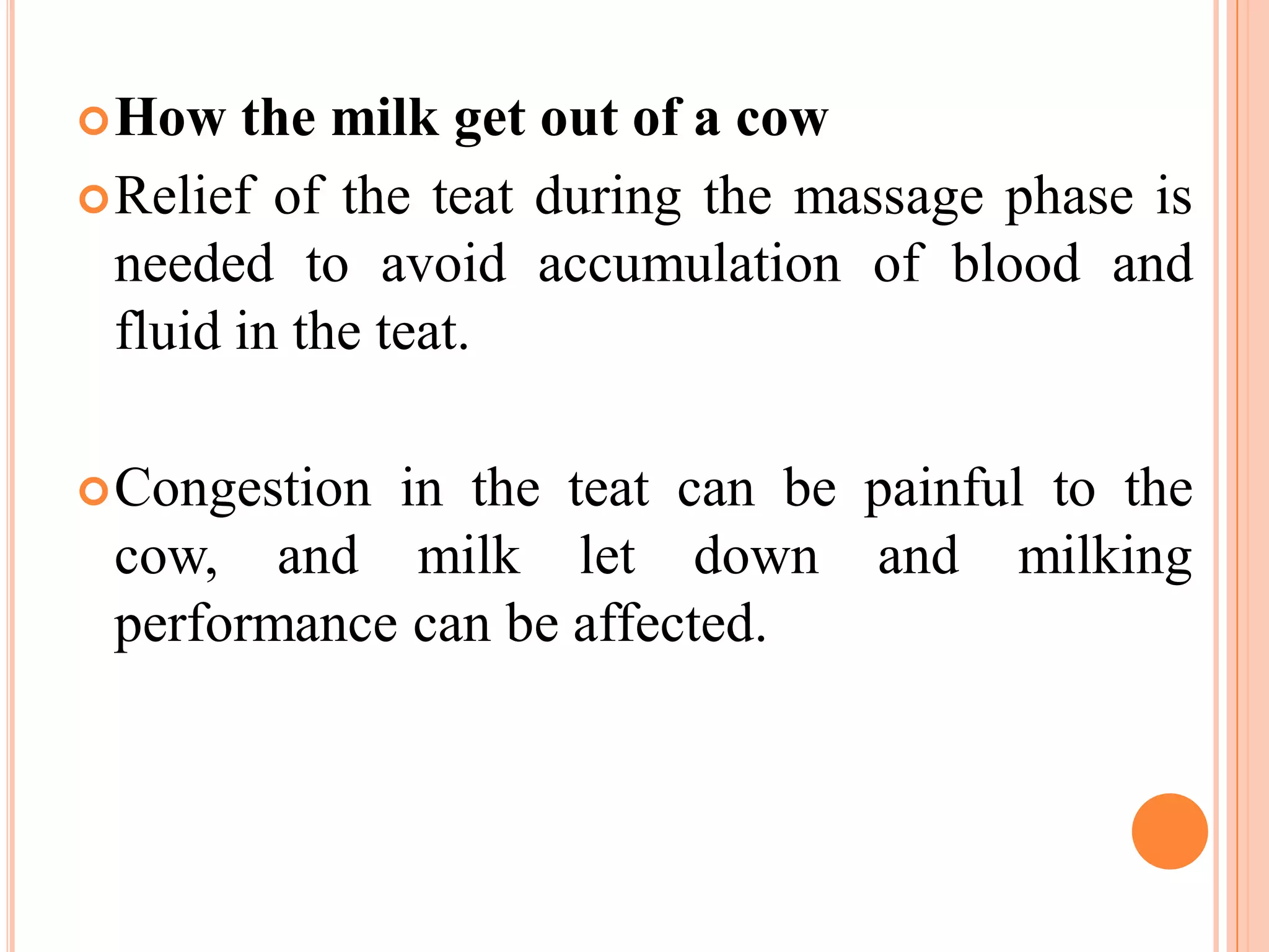 Principles of milking | PDF