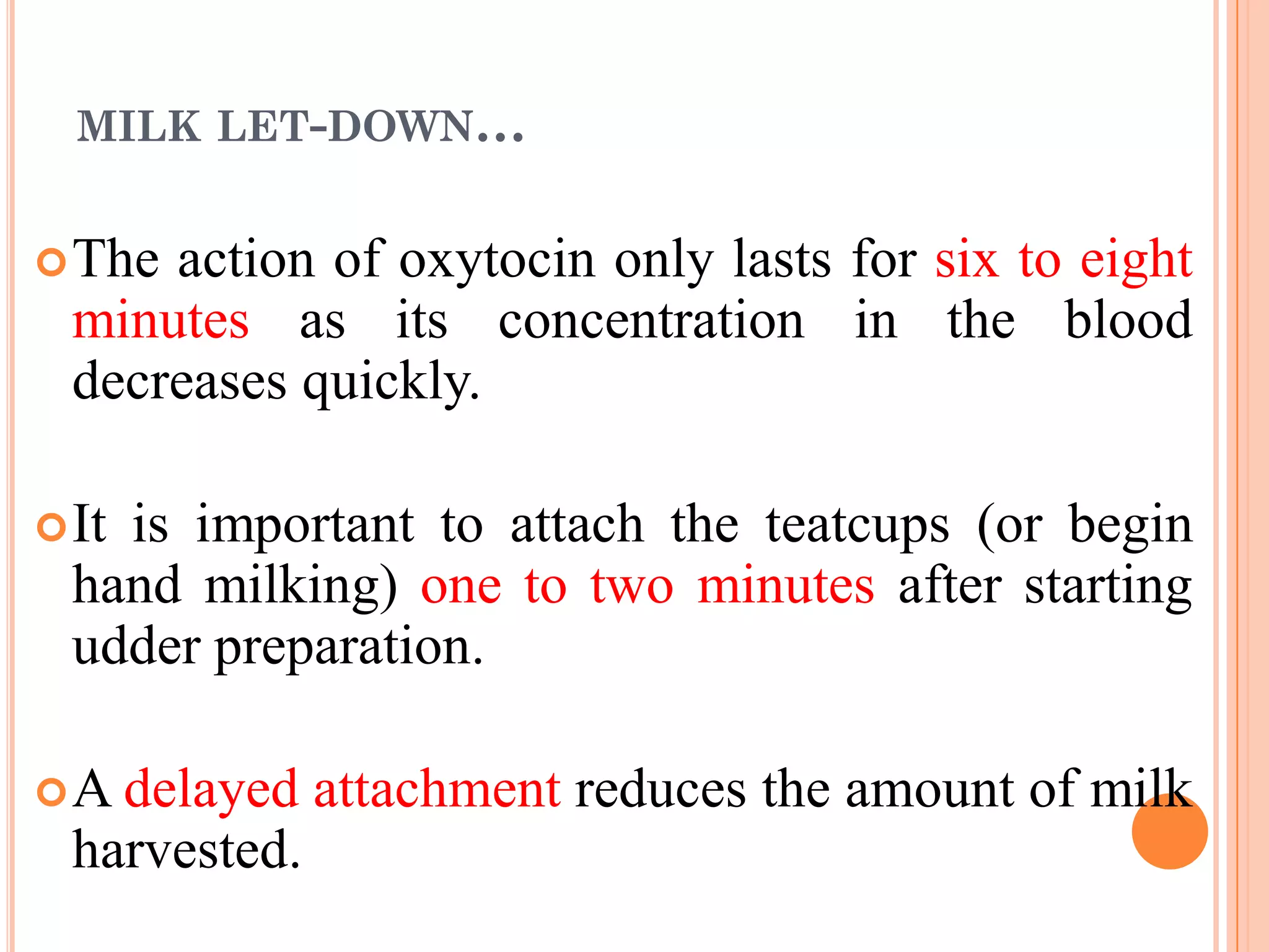 Principles of milking | PDF