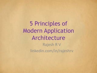 Principles of Modern Application Architecture | PPTX | Technology ...