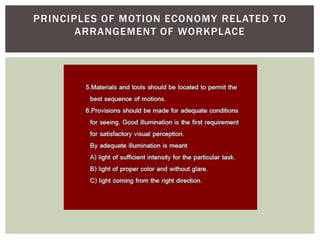 Principles of Motion Economy | PPTX