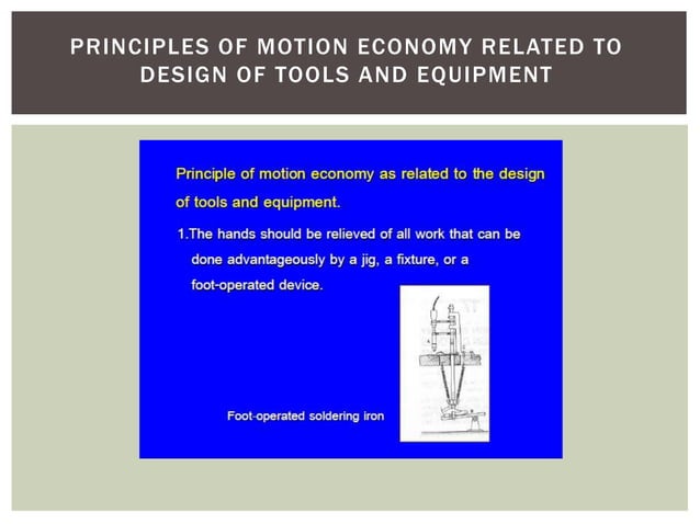 Principles of Motion Economy | PPTX