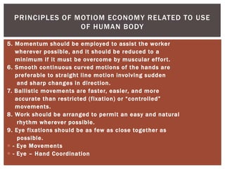 Principles of Motion Economy | PPTX