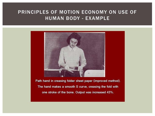 Principles of Motion Economy | PPTX