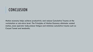 Principles of motion economy By Mazedin Reza | PDF