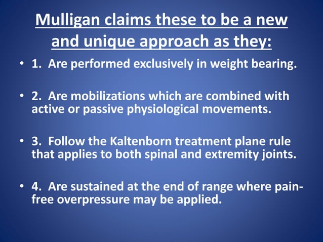 Principles of mulligan | PPTX | Physical Therapy | Wellness
