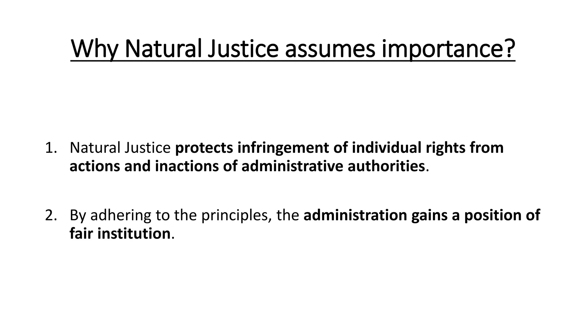 Powerpoint presention on Principles of Natural Justice | PPTX