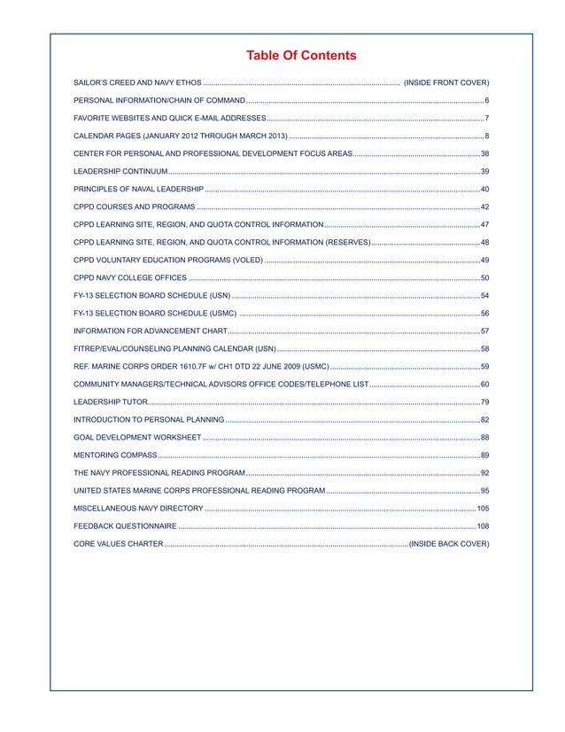 Principles of Naval Leadership NLPG FY12 | PDF